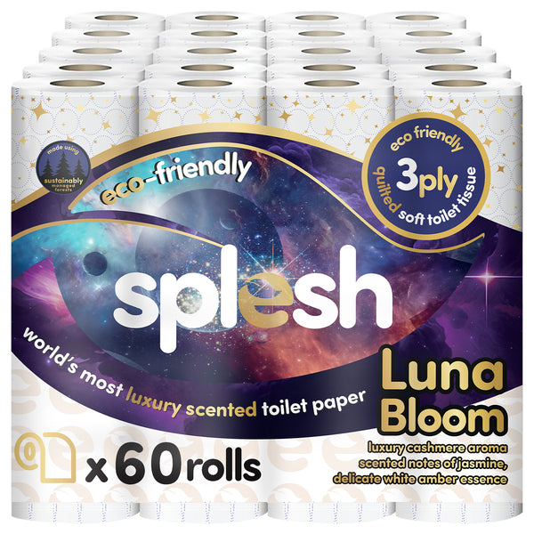 Splesh Quilted Luna Bloom 3-Ply Luxury Scented Toilet Tissue Paper, 60